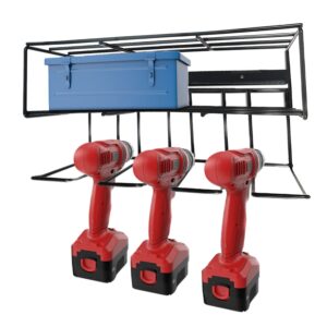 mronextday.com tool storage organizer - drill holder wall mount - power tool storage rack for organizing your workbench - sturdy drill storage.