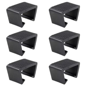 biaungdo 6 pcs outdoor furniture clips, patio sofa rattan clips sectional module couch wicker furniture clips connector clamps fasteners clips for outdoor, patio(black, 7.2x3.9x4.2cm)