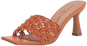 chinese laundry women's yazzie heeled sandal, orange, 8