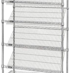 Omega 18" Deep x 60" Wide x 63" High 6 Tier Slanted Wire Shelf Starter Shelving Unit