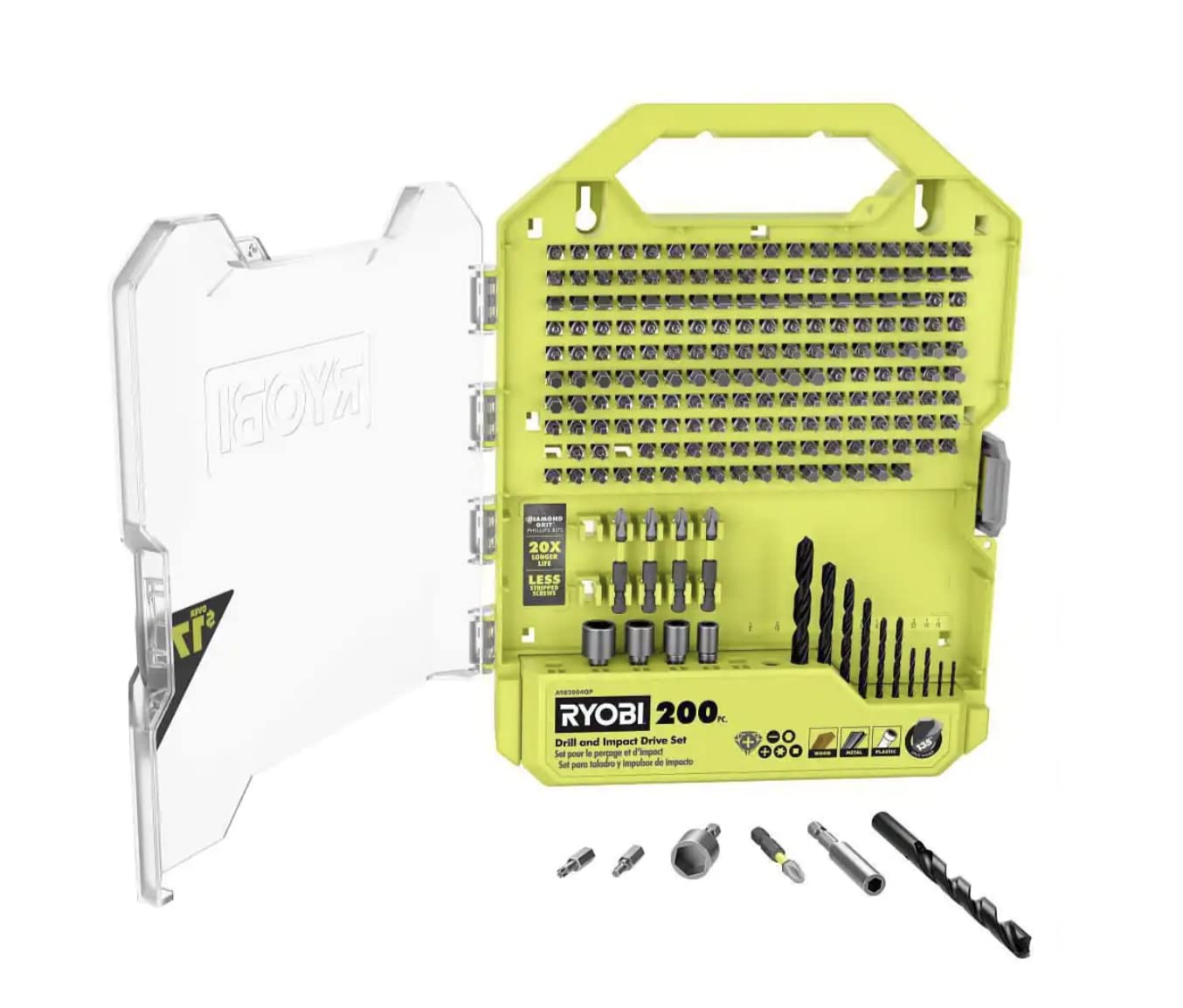 RYOBI 200 Piece Drill and Impact Drive Set