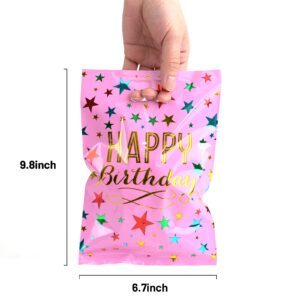 HAPMARS 50pc Party Favor Bags for Kids - With Handles, Goodie Candy Bags for Girls & Boys Birthdays