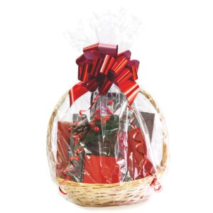 morepack large cellophane bags for gift basket 30x30 inches clear basket bags 20 pieces