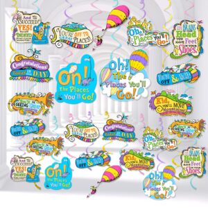 oh the places you'll go decorations graduation decorations oh the places you'll go hanging swirl decorations baby shower decorations kindergarten graduation decorations