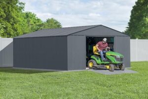 arrow classic metal shed, 14 x 17, charcoal