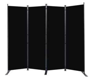 room divider 6ft portable room dividers and folding privacy screens, 88'' w fabric divider for room separation, 4 panel partition room dividers freestanding wall divider screen for dorm studio office