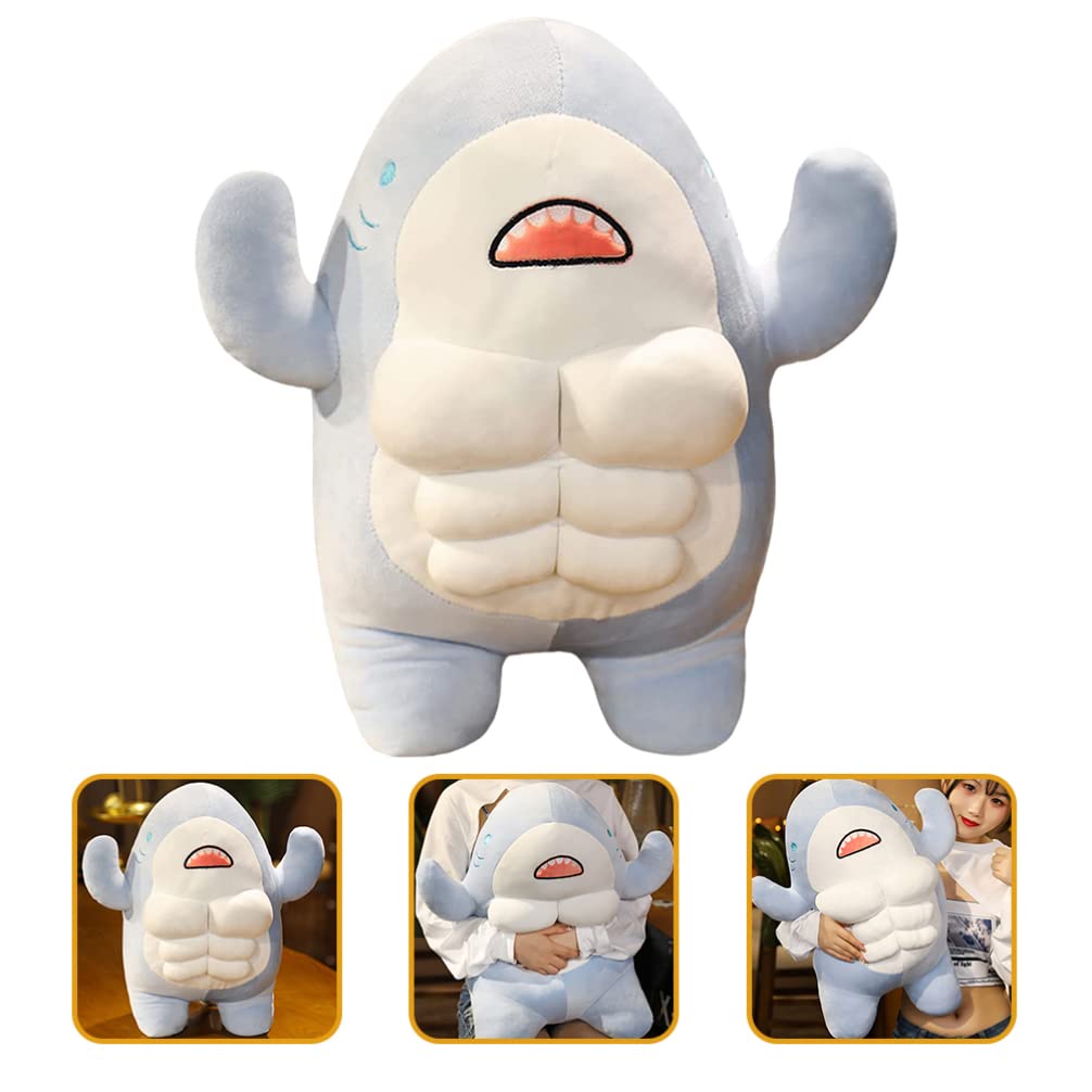 Stuffed Shark Plush Kids Kids Couch Pillows Stuffed Animals Cookie Run Kingdom Stuffed Doll Adorable Muscular Doll Decorative Plaything Boyfriend Couch Pillows Couch Pillows