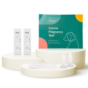 dog pregnancy test for breeders - accurate results and clear instructions - blood test with additional requirements, check product details before purchase - at home canine pregnancy test kit - 2-pack