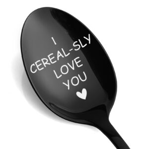 gifts for him, her - mens christmas gifts stocking stuffers, i cerealsly love you spoon valentines day gifts for boyfriend husband wife girlfriend