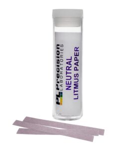 eisco neutral litmus test strips, vial/100 testing papers - for acidity/alkalinity testing