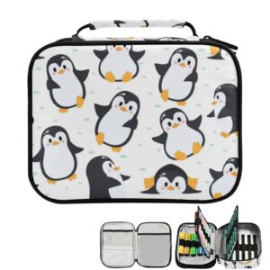 zzkko colored pencil case cute penguins 96 slots pencil holder with zipper large capacity pencil case organizer for watercolor pens markers kids children