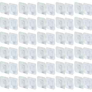 ifamio 30 pack double sided adhesive wall hooks self-adhesive nail free no damage multi-purpose hooks clear picture hanging sticky wall hooks for bathroom kitchen office hanging