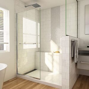 dreamline linea 30 in. w x 72 in. h frameless shower screen in chrome