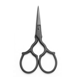 yutoner embroidery scissors - stainless steel sharp sewing shears for diy craft, art work, needlework, cross stitch (black - 3.7 inch)