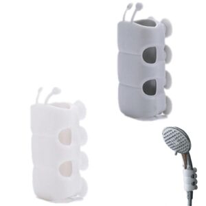 2 pack punch-free shower holder silicone suction wall mounted bracket shower head bracket shower accessories