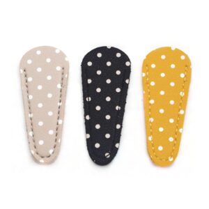 qicaitu 8 pieces embroidery scissors sheath polka dot scissors protective cover scissors leather sheath for scissors protection (3 pcs/multiple color)