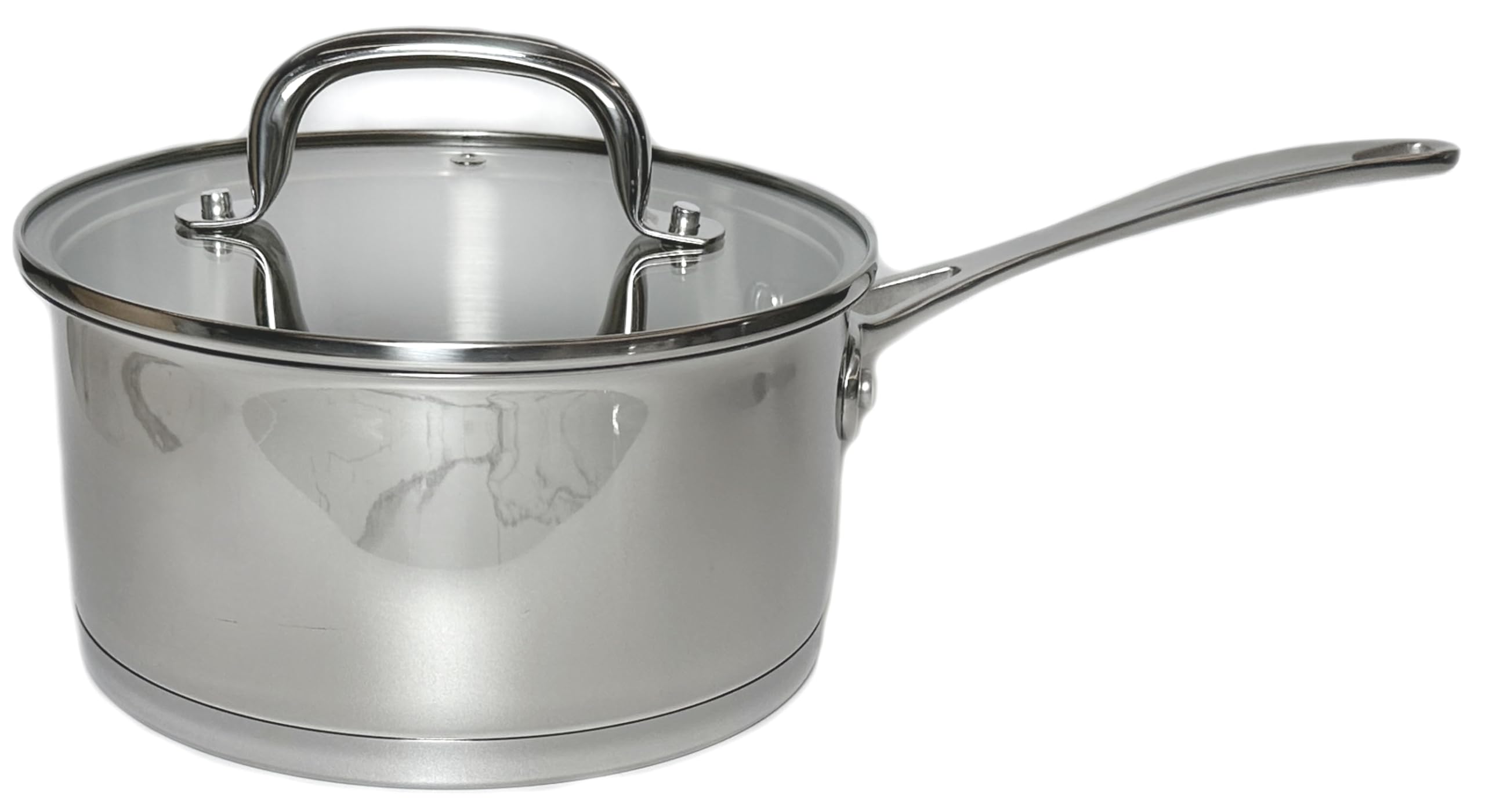 MAGGOPAN Stainless Steel Saucepans Impact Bonded Right Angles SS Saucepan 3.3QT 20cm