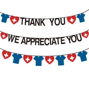 nurse week party decorations thank you nurses we appreciate you banner, nurse day rn medical happy nurses week banner decorations