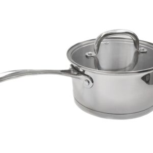 MAGGOPAN Stainless Steel Saucepans Impact Bonded Right Angles SS Saucepan 3.3QT 20cm