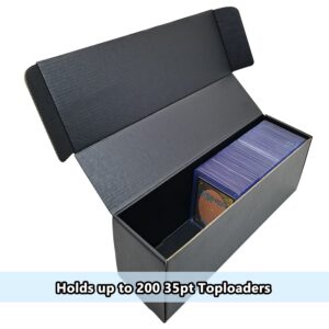 Fageverld Card Toploader Storage Box Fits Magnetic Card Holders, Baseball Sports Card Storage Boxes, Trading Card Box, Toploader Case