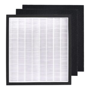 hepa filter kit - 1 hepa filters & 2 carbon pre-filters replacement for oreck wk01234qpc air purifier filter, oreck air 94 filter, airvantage wk10002qpc wk10052qpc