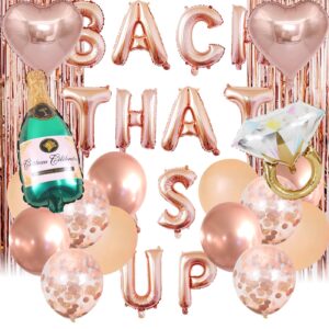 wekayli bachelorette party bach that balloon banner brunch bridal shower party decorations nash bachelorette party sign rose gold floral decorations for bridal shower bar