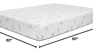 NapQueen Queen Size Mattress, 6 Inch Anula Green Tea Infused Memory Foam Mattress, Queen Size Mattress Bed in a Box, CertiPUR-US Certified Mattress