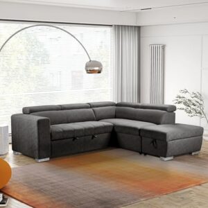 58943 sectional, grey