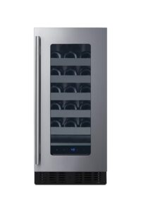 summit asdw1522 summit asdw1522 15 inch wide 18 bottle capacity built-in wine cooler with front door lock