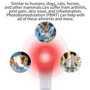 Pet Light Therapy Device, Help Dogs and Cats Suffer from, Аrthritis, Jоint Pain, Inflammation, and Wound Healing, Red Light and Near-infrared Light Dual Wavelengths, High Irradiance, 3 Treatment Modes