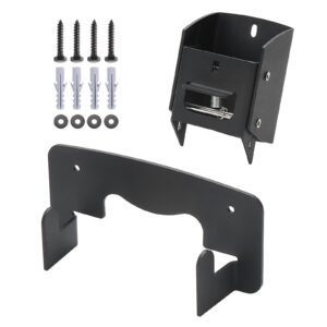 lcgp wheelbarrow holder heavy duty trolley storage bracket, wall mounted storage for effective space saving, suitable for most trolleys, black surface powder coating to prevent rust