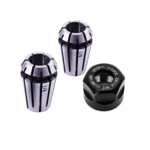 𝐋𝐮𝐨 𝐤𝐞 er11 spring collet nut set - aaa level high precision er11 1/4 inch collet chuck + er11 clamping nut for cnc engraving mechine/lathe milling tool