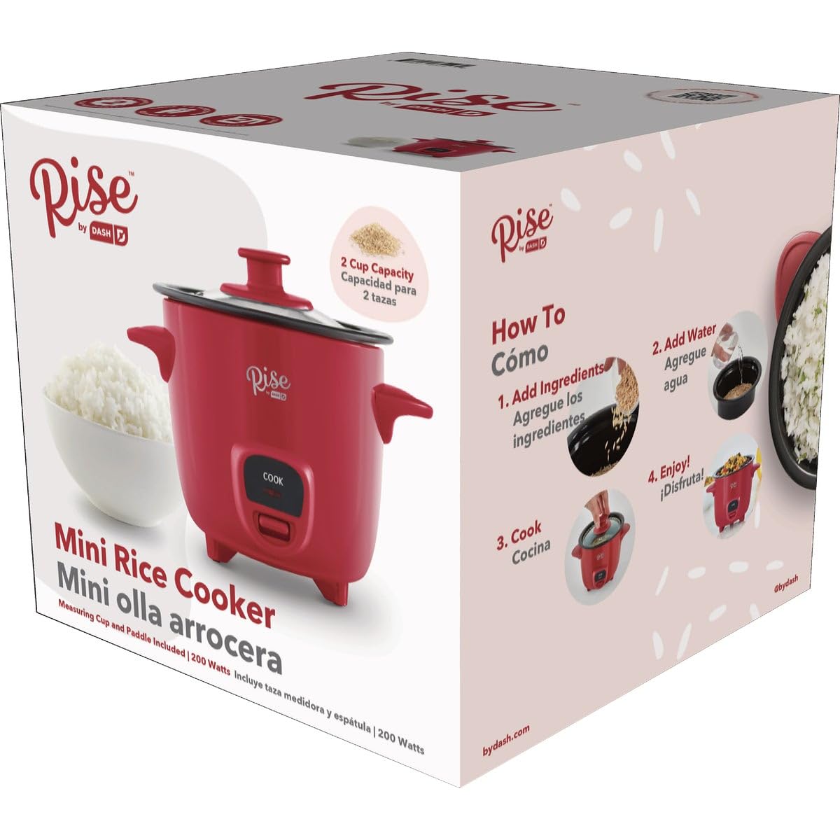 RISE BY DASH RRCM100GBRR04 RED Rice Cooker - Quantity 1