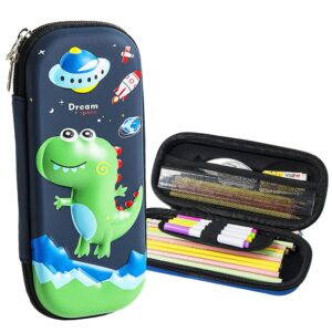 fitather pencil case, large capacity pencil pouch with 3d stereo cartoon pattern, multi-functional eva cute pencil pen bag aesthetic school supplies office organizer for teens boys girls adults(pink)