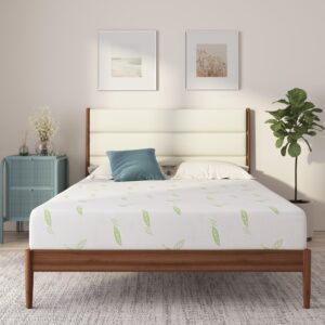 napqueen queen size mattress, 6 inch anula green tea infused memory foam mattress, queen size mattress bed in a box, certipur-us certified mattress