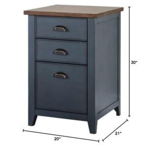 Martin Furniture File Filet Cabinet, Blue