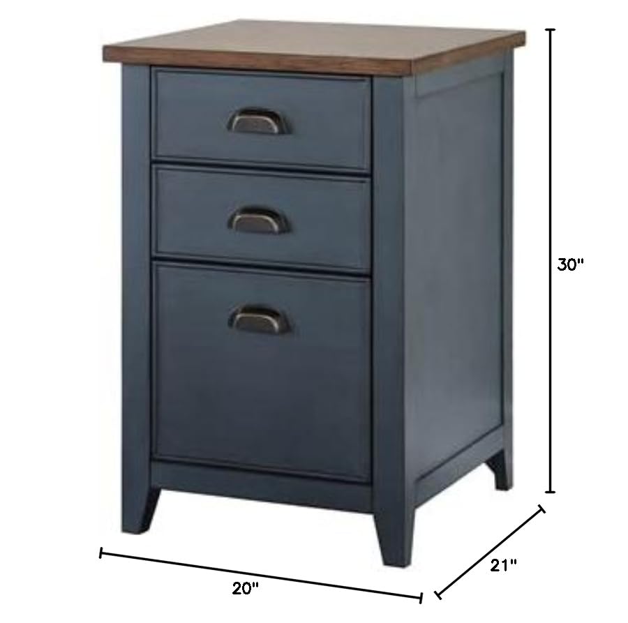 Martin Furniture File Filet Cabinet, Blue