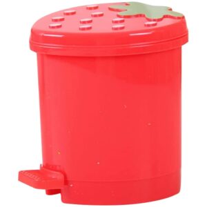 callaron desktop trash can bedroom garbage can cutecore countertop trash cans trash recycling containers kids wastebasket kawaii table top trash can office plastic compost bin strawberry