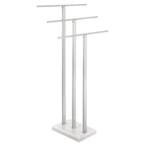 KES Standing Towel Rack 3-Tier with Heavy Marble Base, Free Standing Towel Racks for Bathroom Floor, SUS304 Stainless Steel Brushed Finish, BTH217S3-2