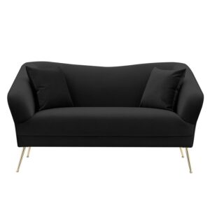 iconic home potter, loveseat, black