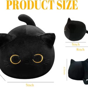 CHNBF Soft Black Cat Plush Toy Pillow - Stuffed Animal for Kids, Boys & Girls Gifts