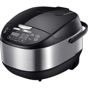 5l all-in-1 multi function cooker black metal programmable