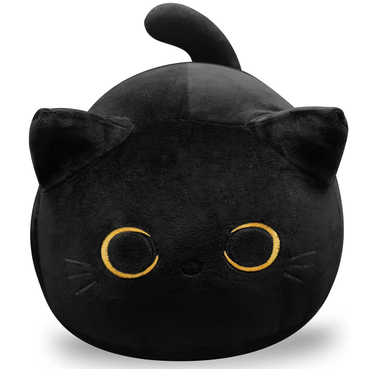 CHNBF Soft Black Cat Plush Toy Pillow - Stuffed Animal for Kids, Boys & Girls Gifts