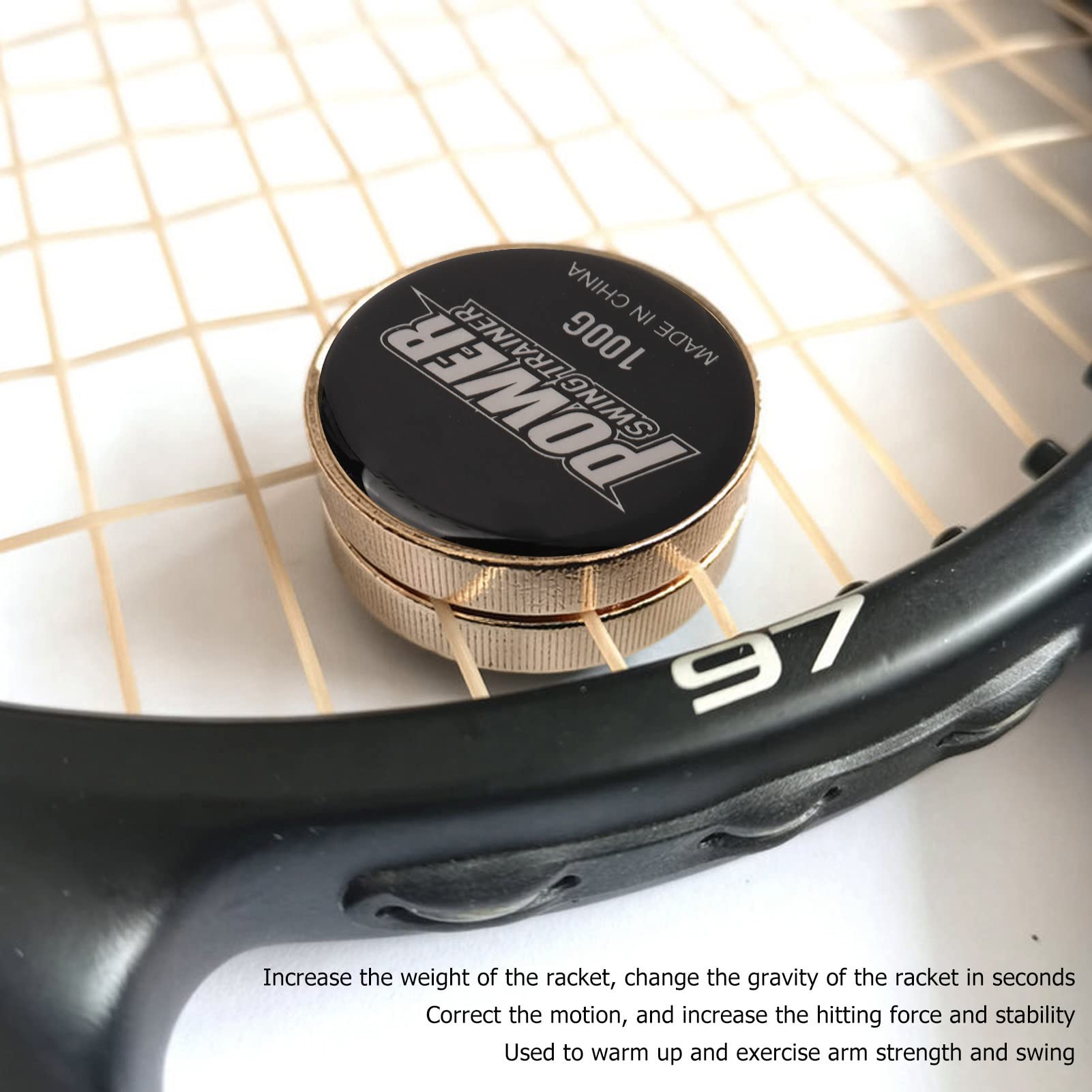 Tennis Racket Weight, Correct Motion 100g Black Tennis Racket Swing Practice Weight for Playground