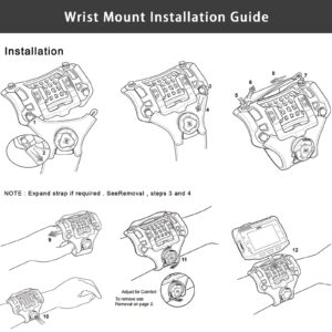 Wristband PDA Holder, Wrist Mount Strap for Zebra WT6000 WT60B0 Handheld Computer Scanner, Great for Baggage Handlers,Postal Carriers,Retail Workers, Warehouse Employees (Black) SG-NGWT-WRMTS-01