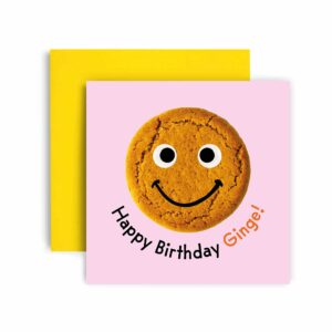 huxters funny anniverary cards for men and women - funny ginger biscuit and birthday card from him and her - sister - brother - mom - friend birthday card for dad 14.8cm