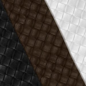 VViViD Artifical Marine Leather Embossed Lattice Weave Vinyl (White, 5ft x 54”)