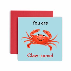 huxters birthday cards for men - crab claw awesome friend birthday card for him - funny birthday card fun party happy birthday - 14.8cm (friend)