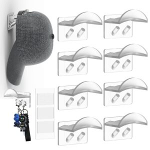 heynew adhesive hat hooks for wall - hat rack for baseball caps，cowboy hat hanger cap holder organizer for room, closet & storage organizer