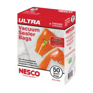 nesco heavy duty vacuum sealer bags- quart 50 count